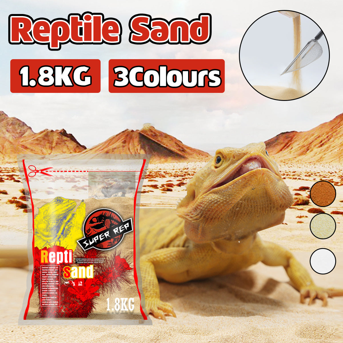 1.8kg Reptile Sand Mat Natural Substrate for Terrarium Creeping Sand B