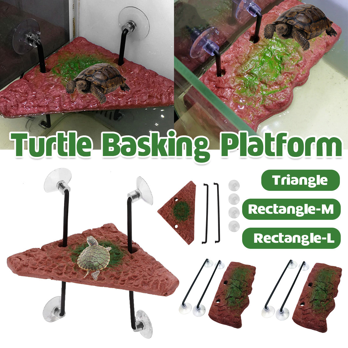 Pet Turtle Sunning Platform | Resin Basking Dock For Deep Tanks